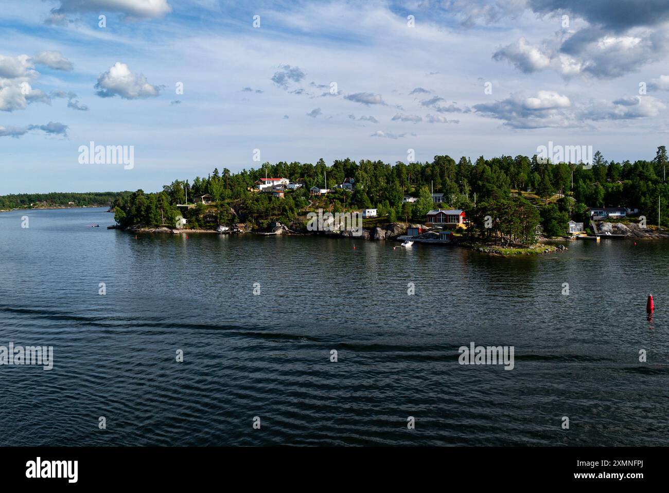 Lovely wooded island one of swedish archipelago islands hi-res stock ...