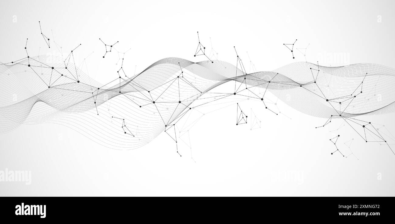 Abstract digital connection dots and lines. Technology polygonal ... Abstract digital connection dots and lines. Technology polygonal ...