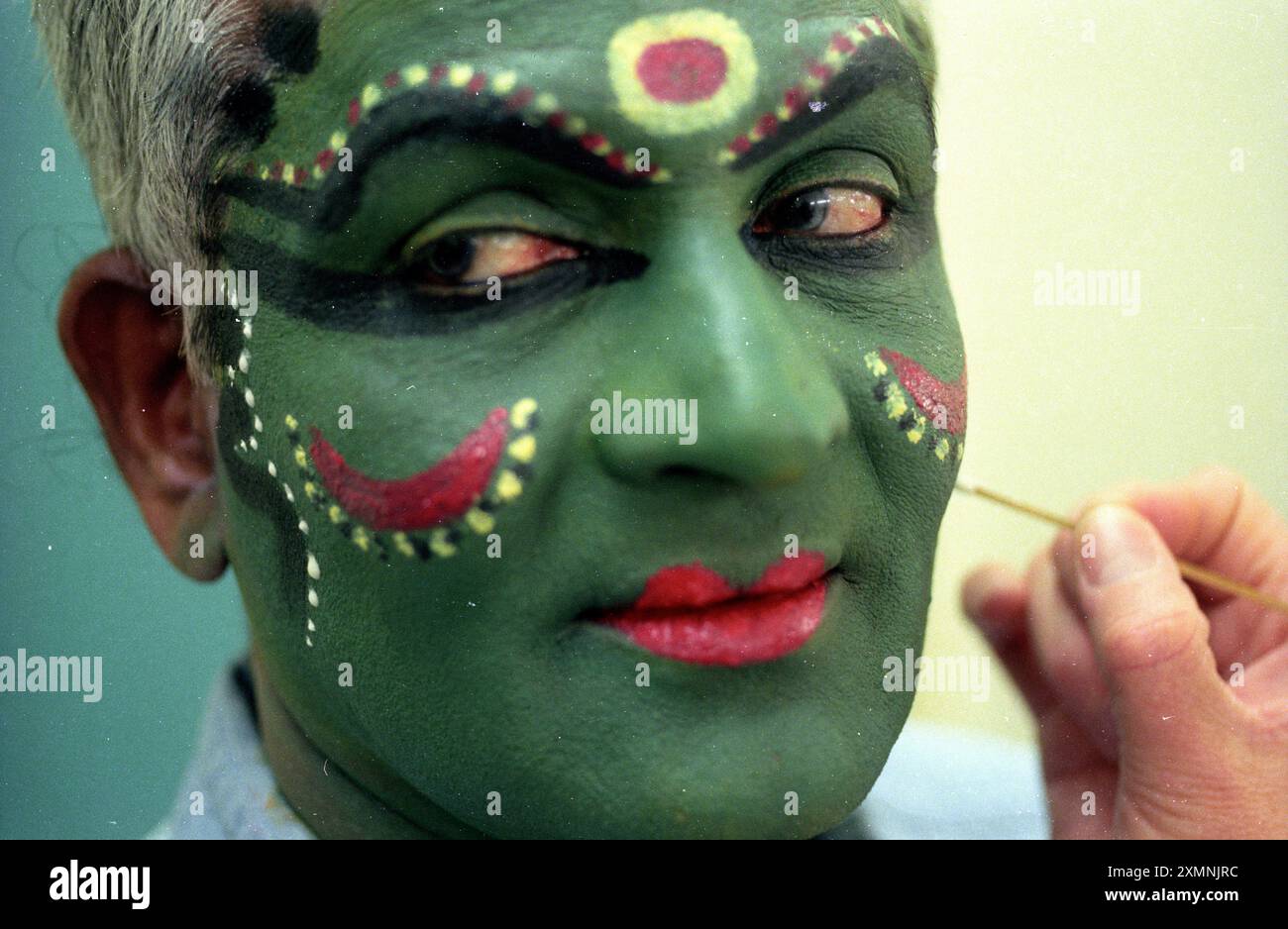 Indian Dancers face painting 15 October 1997 Picture by Roger Bamber ...