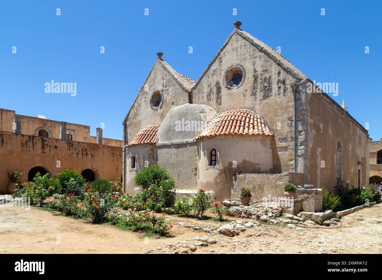 Arkadi or Moni Arkadiou monastery on the island of Crete (Greece ...
