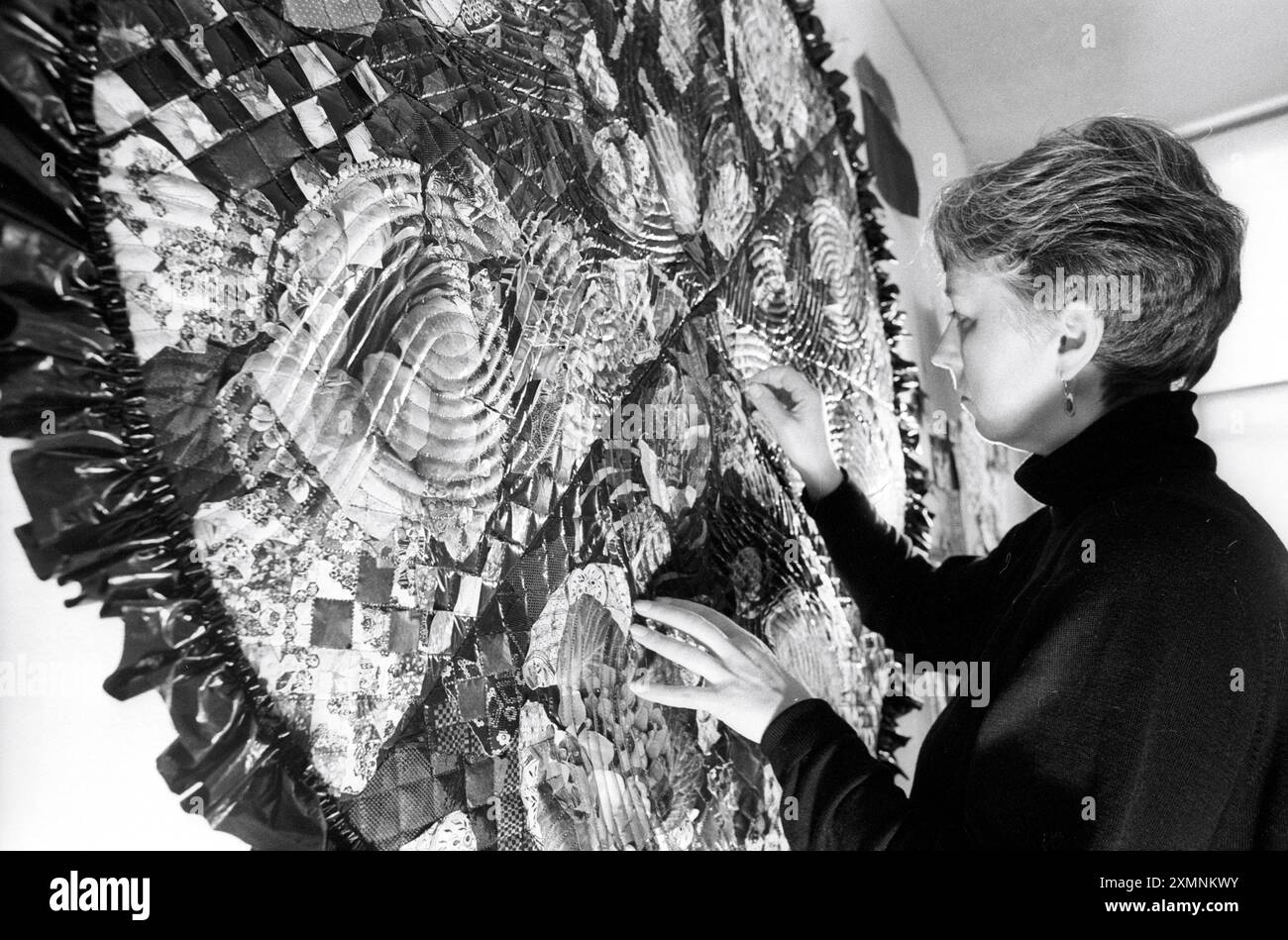 Table Quilt 28 April 1994 Picture by Roger Bamber Stock Photo - Alamy