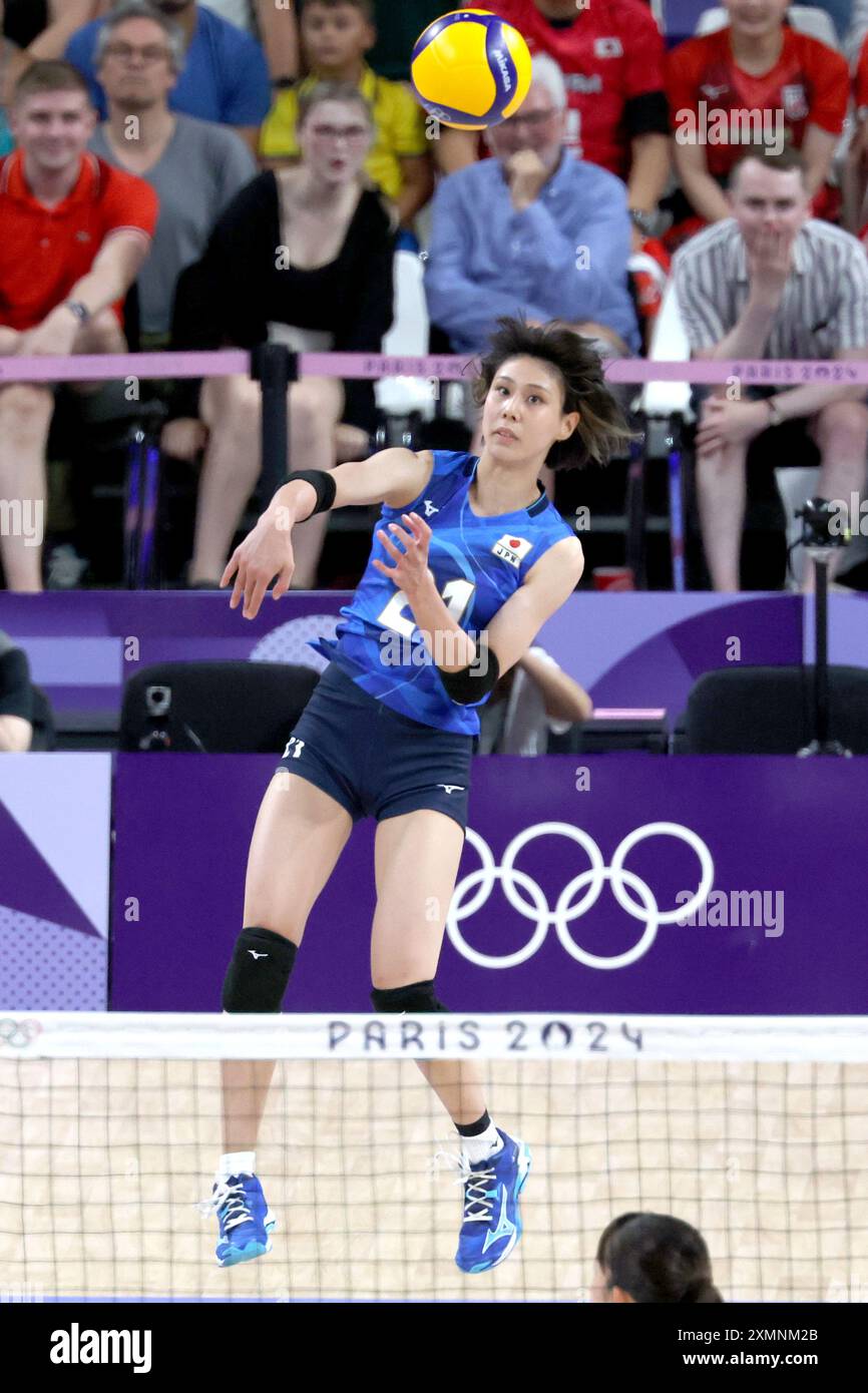 Paris, France. 28th July, 2024. Yukiko Wada (JPN) Volleyball : Women's Preliminary Round - Pool ...