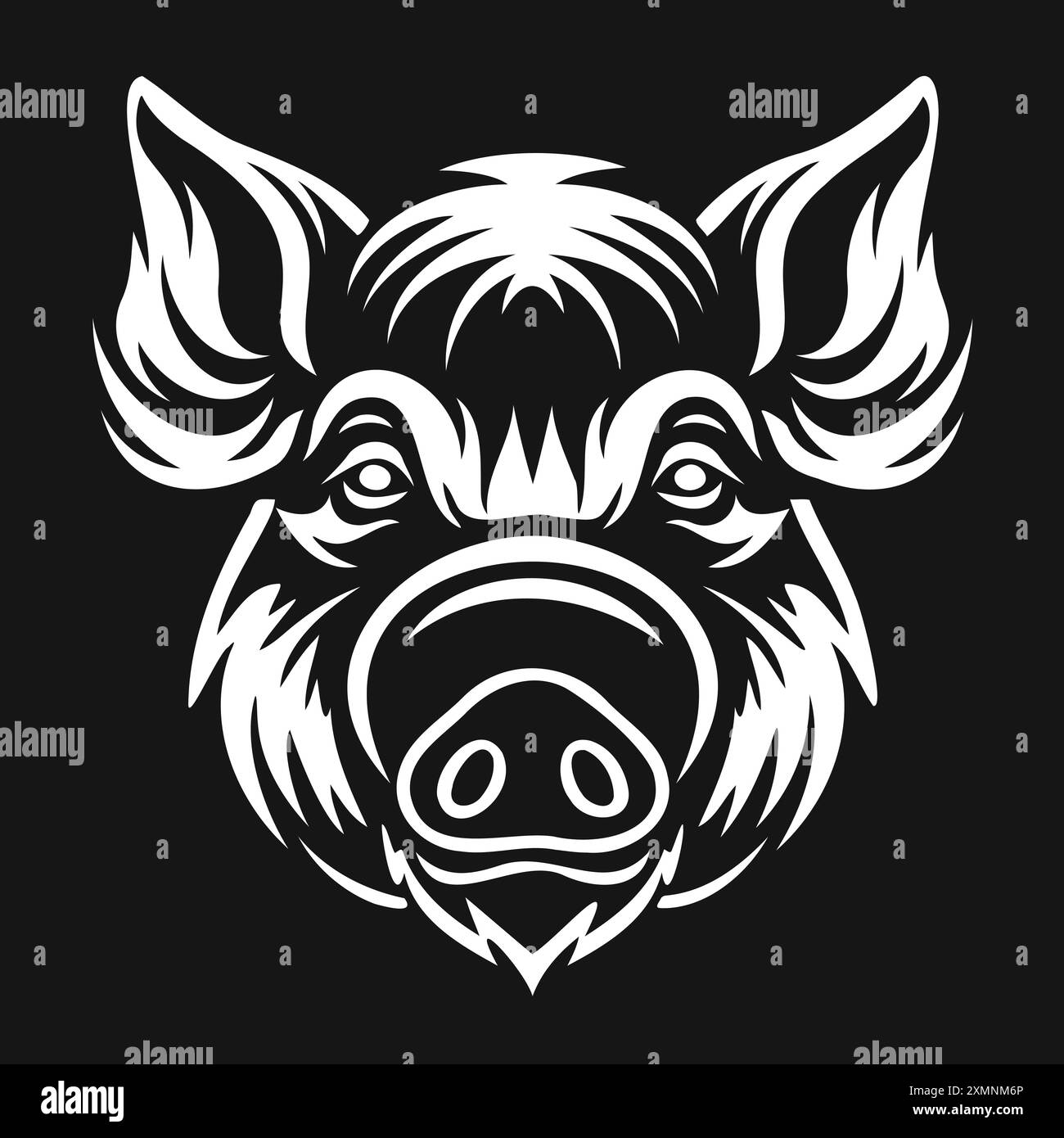 Boar art Black and White Stock Photos & Images - Alamy