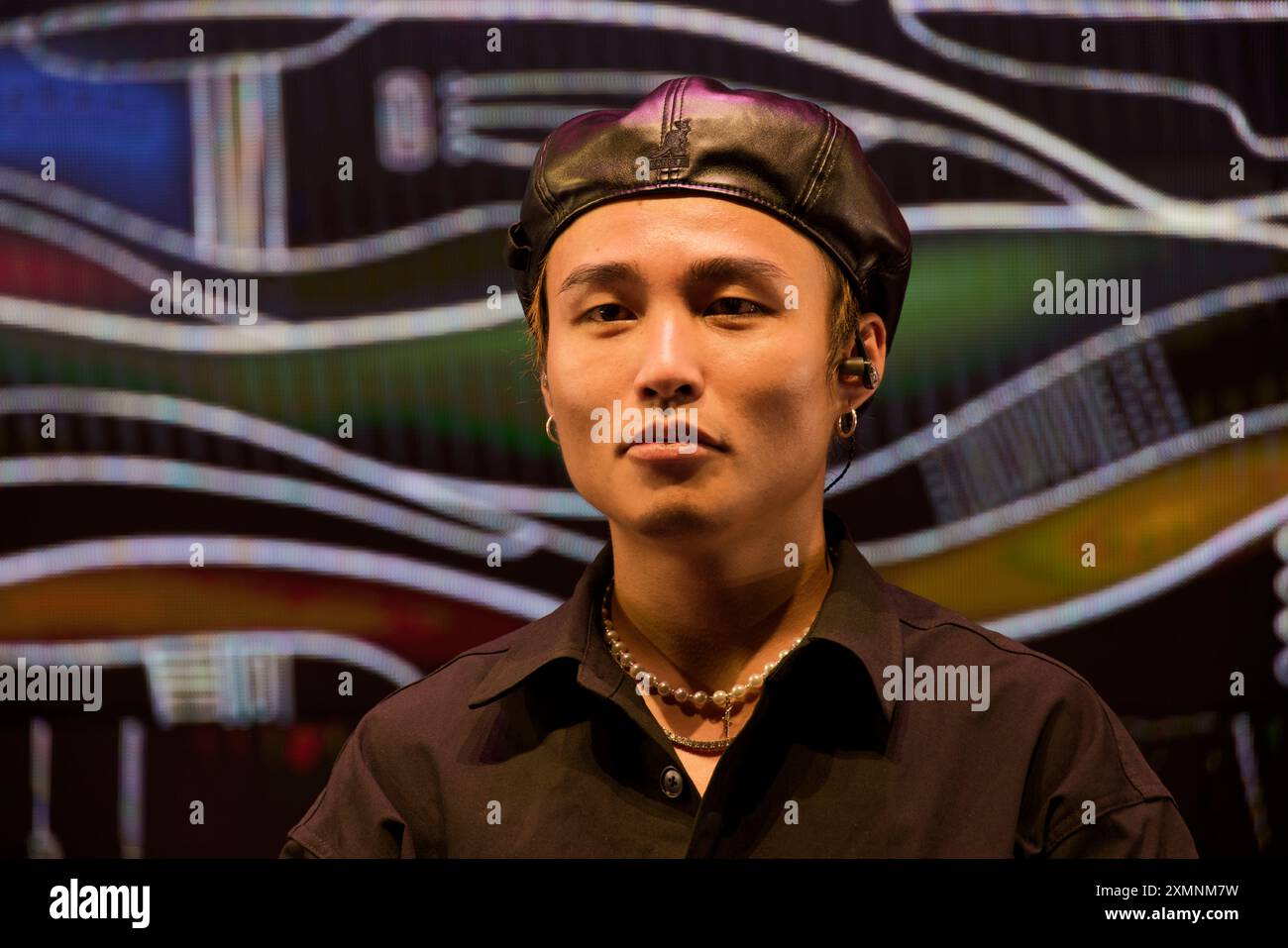 Paris, France. 28th July, 2024. Abao performs on stage on July 28, 2024 ...