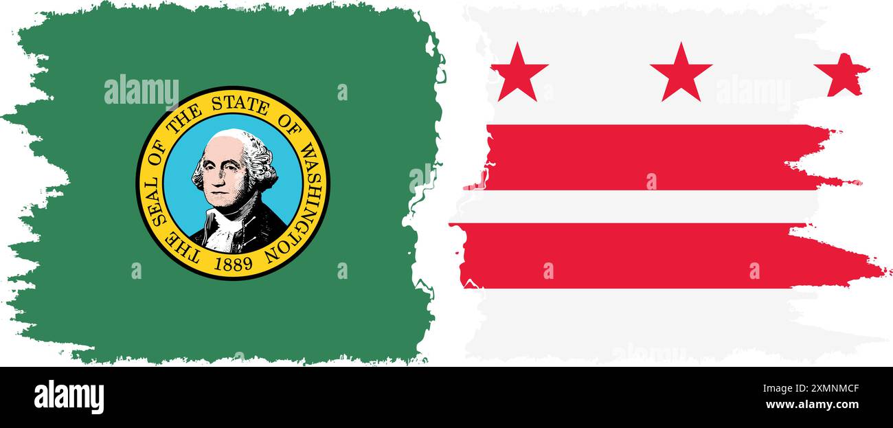 Flag of the wa state Stock Vector Images - Alamy