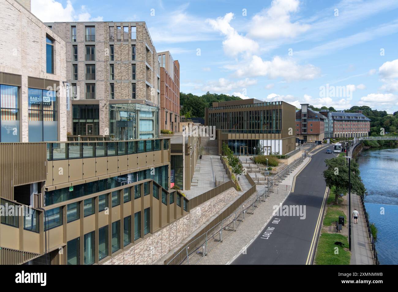 Durham, UK. The Milburngate development by the River Wear in the city ...