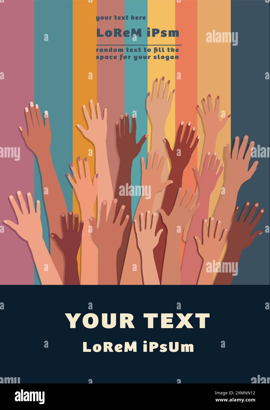 Racial Equality Poster Protest Concept Racial Equality Social Problem