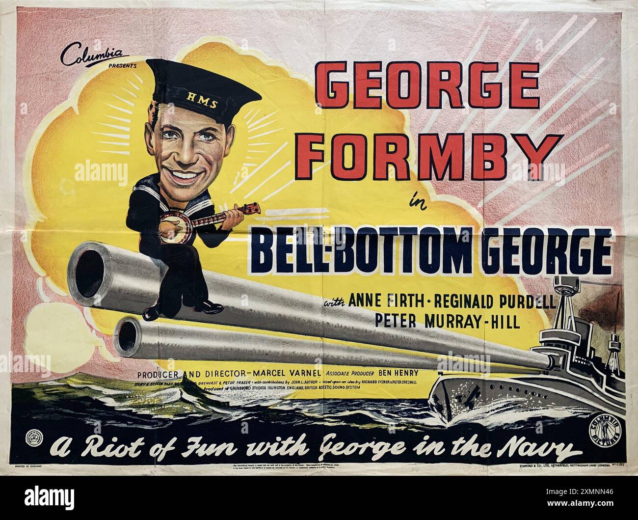 Original release British Quad poster for GEORGE FORMBY in BELL-BOTTOM ...