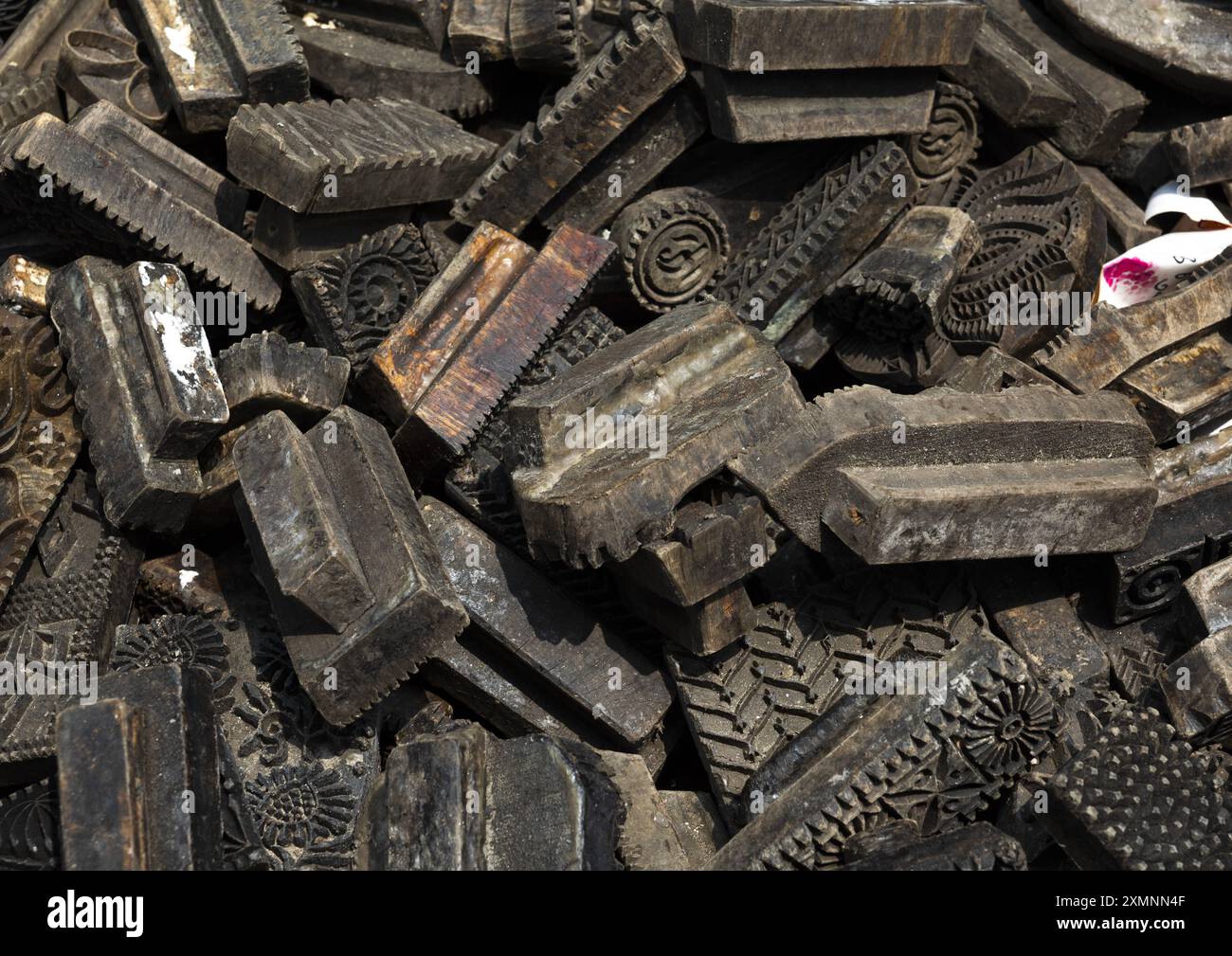 Wooden block prints, Dhaka Division, Rupganj, Bangladesh Stock Photo ...