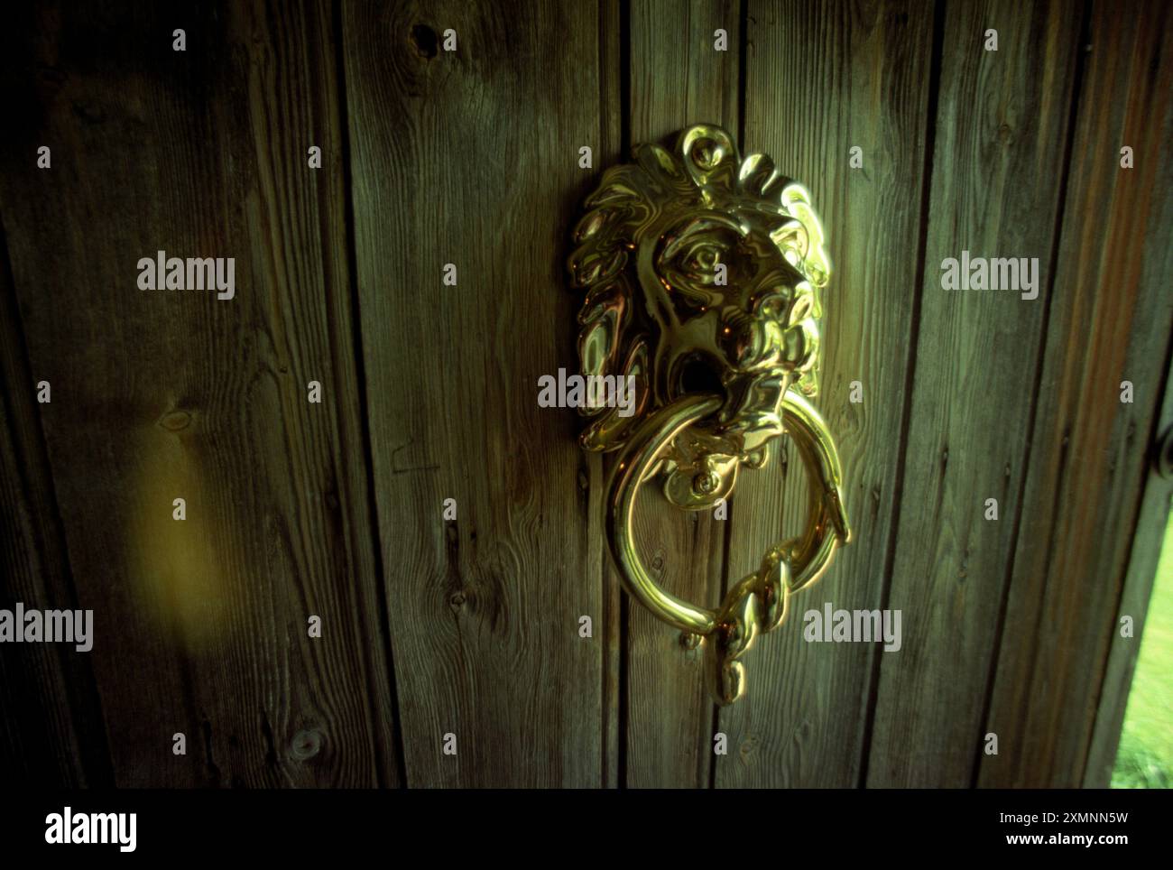 Lion door knocker at Smallhythe Place near Tenterden, Kent, former home ...