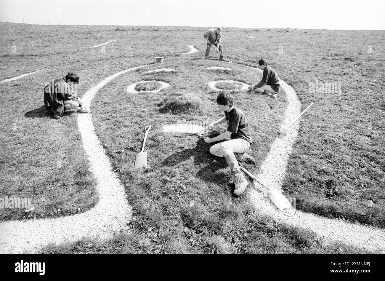 Cerne Abbas Giant in Dorset 25 April 1995 Picture by Roger Bamber Stock ...
