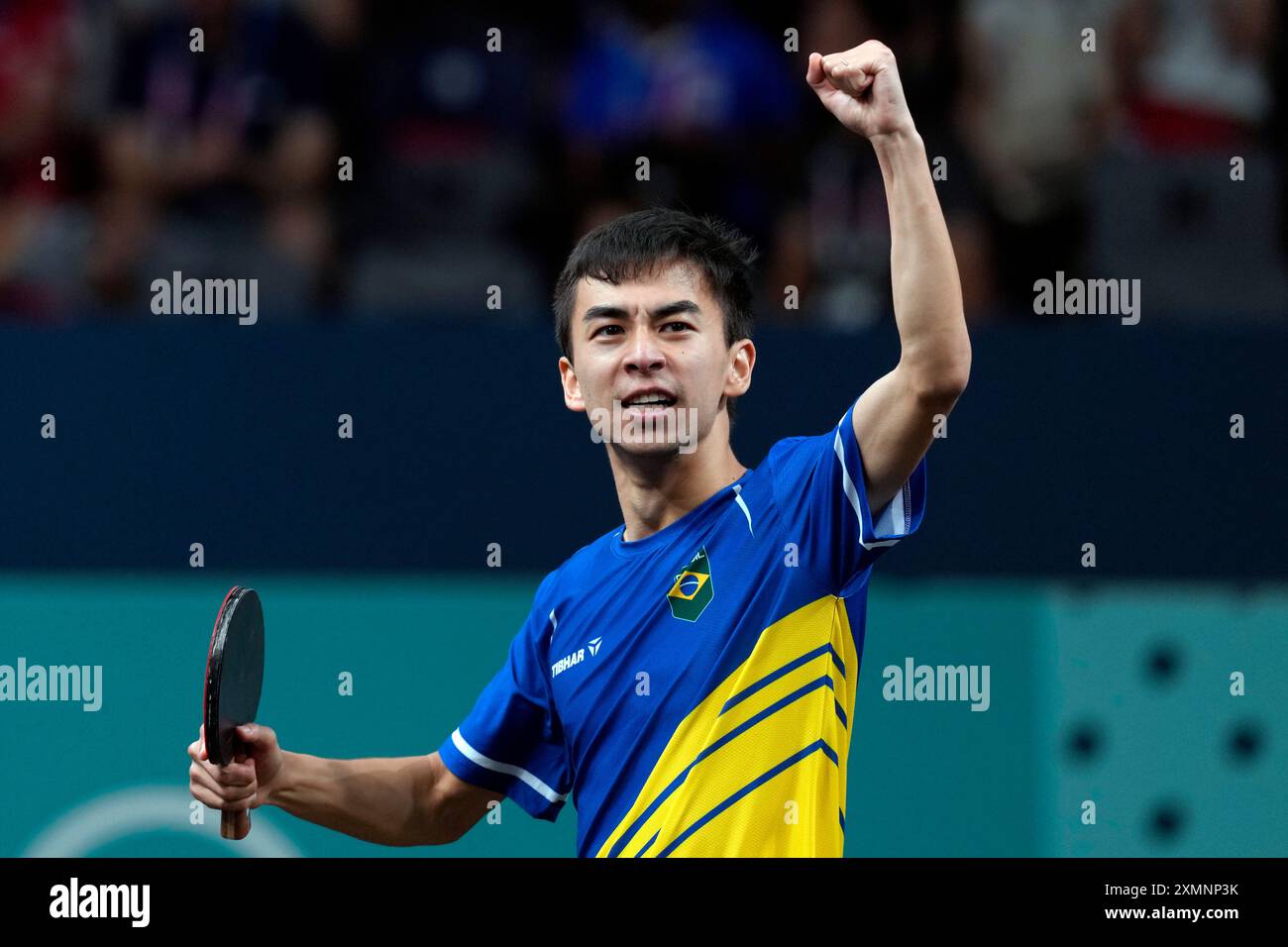 Brazil's Vitor Ishiy celebrates his win against Australia's Nicholas ...