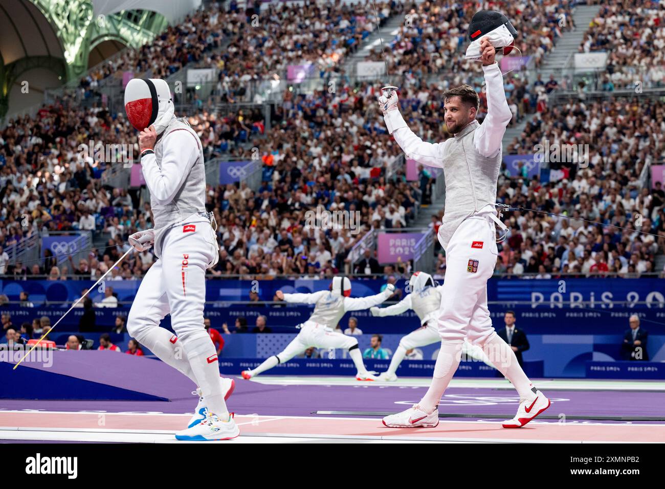 Paris, France. 29th July, 2024. Foil fencing duel Alexander Choupenitch ...