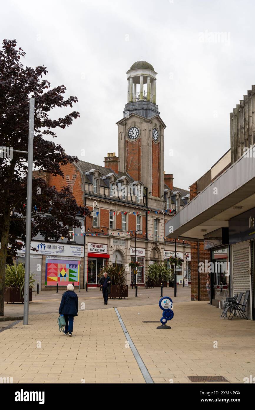 Spennymoor, County Durham, UK. The High Street in the town centre ...