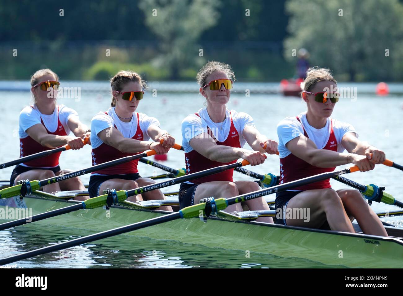 Switzerland's Fabienne Schweizer, Pascale Walker, Lisa Loetscher and ...
