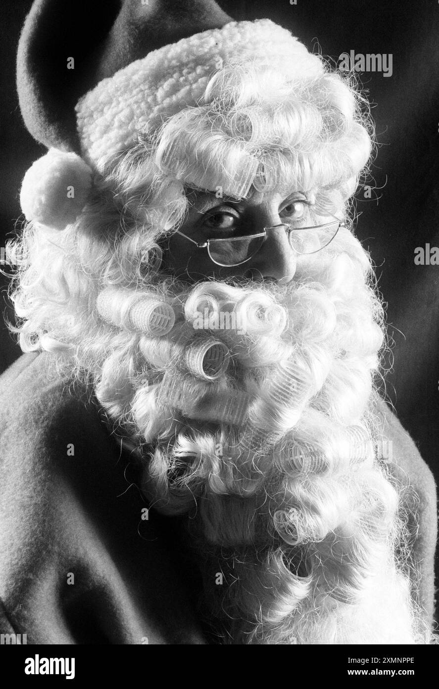 Dressed up as santa Black and White Stock Photos & Images - Alamy
