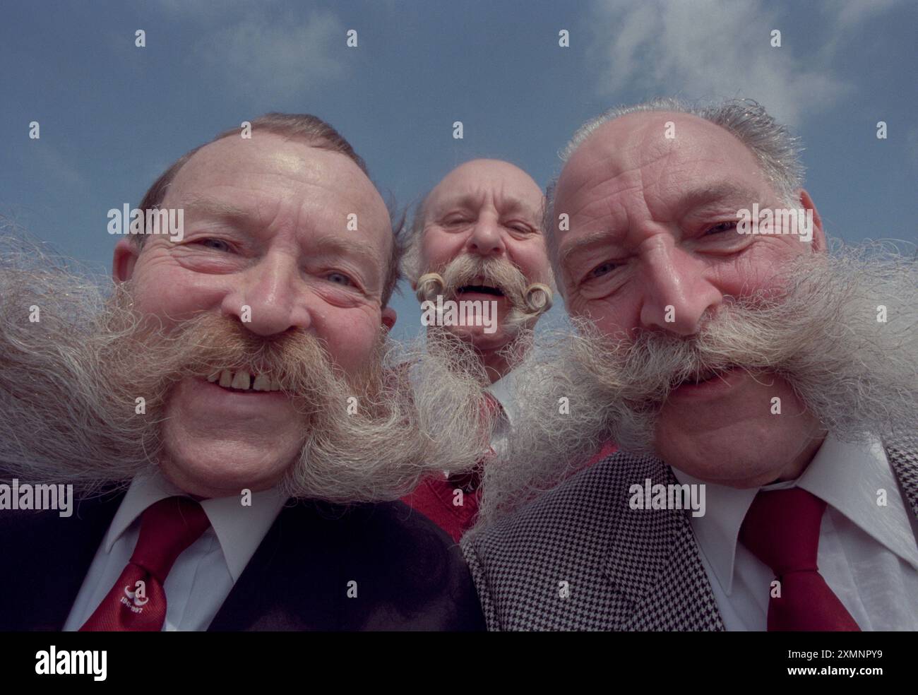 Handlebar moustache club 21 April 1997 Picture by Roger Bamber Stock ...