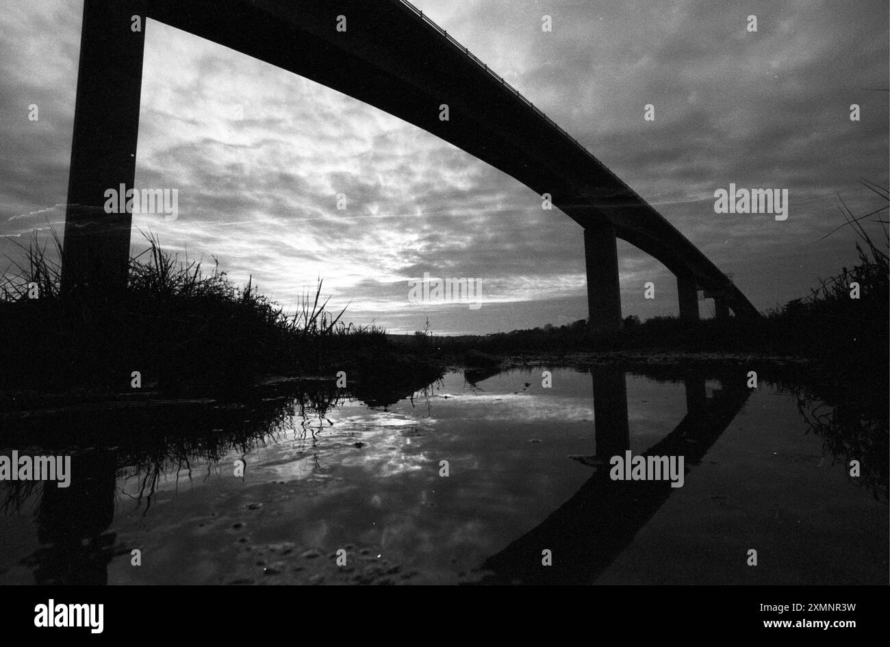 Downstream from high bridge Black and White Stock Photos & Images - Alamy
