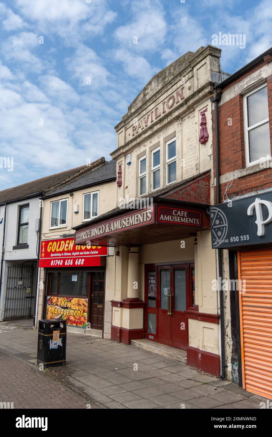 Ferryhill, County Durham, UK. July 24th 2024. Former Pavilion Cinema in ...
