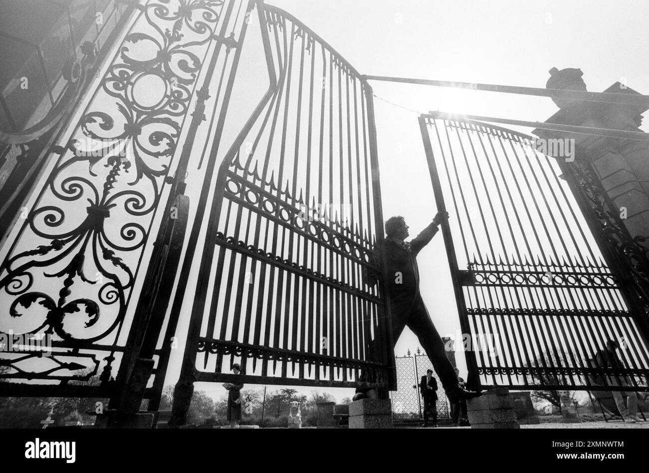Wrought gates Black and White Stock Photos & Images - Alamy
