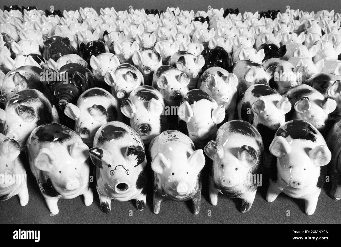 Pottery Pigs 21 September 1994 Picture by Roger Bamber Stock Photo - Alamy