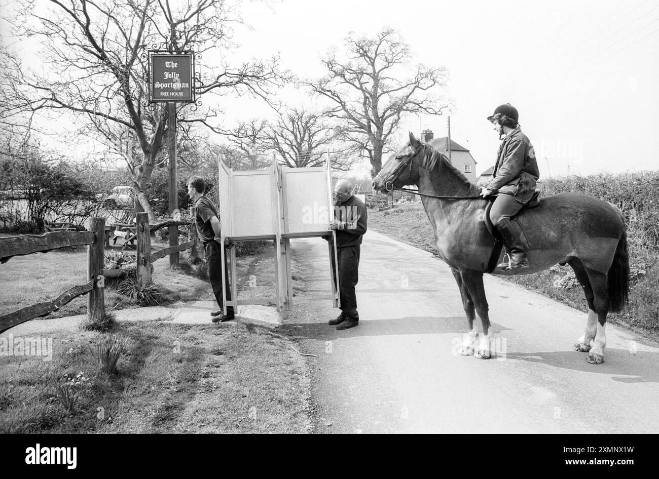 Election day build up 8 April 1992 Picture by Roger Bamber Stock Photo ...