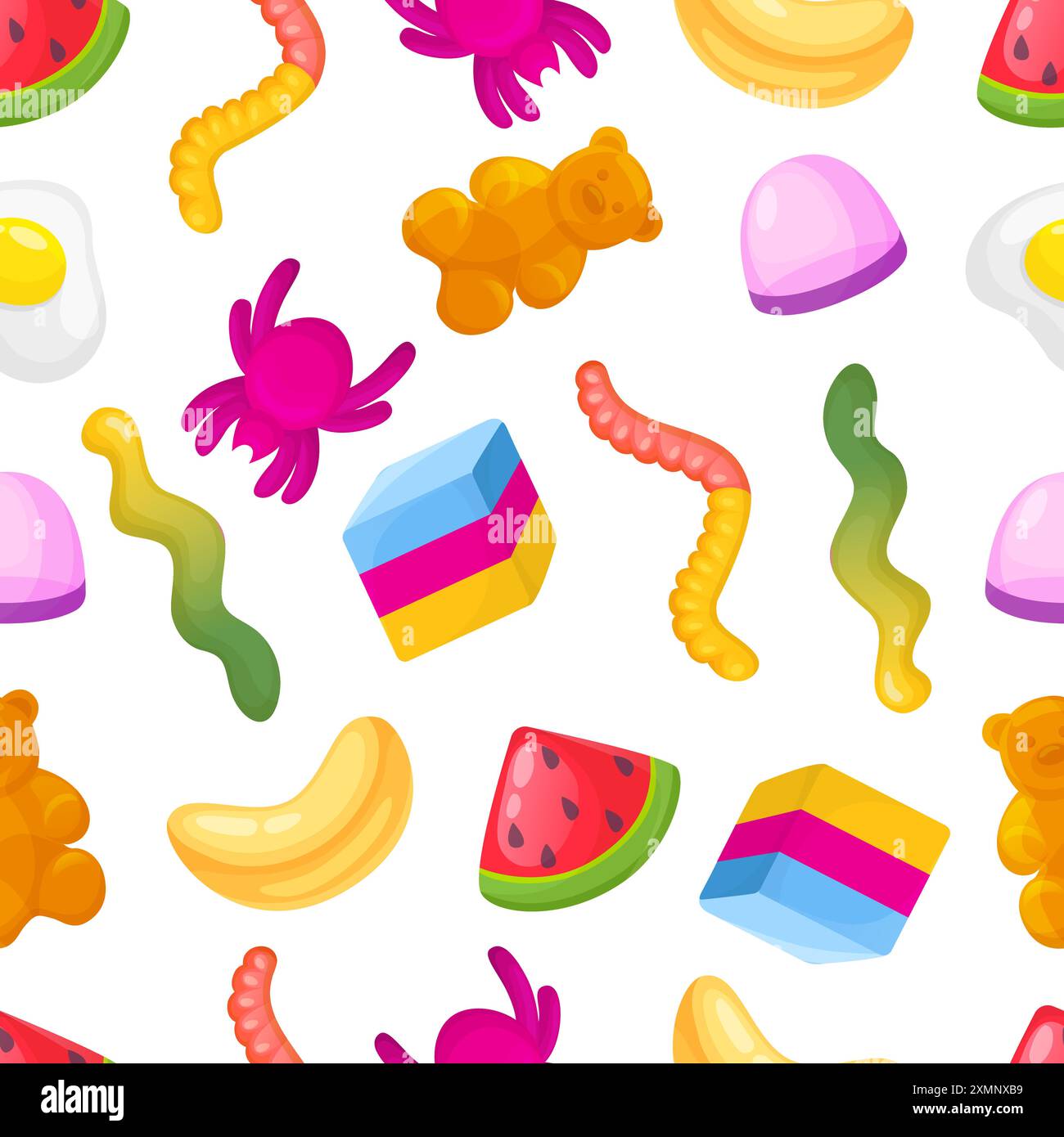 Fruit flavored candies Stock Vector Images - Alamy