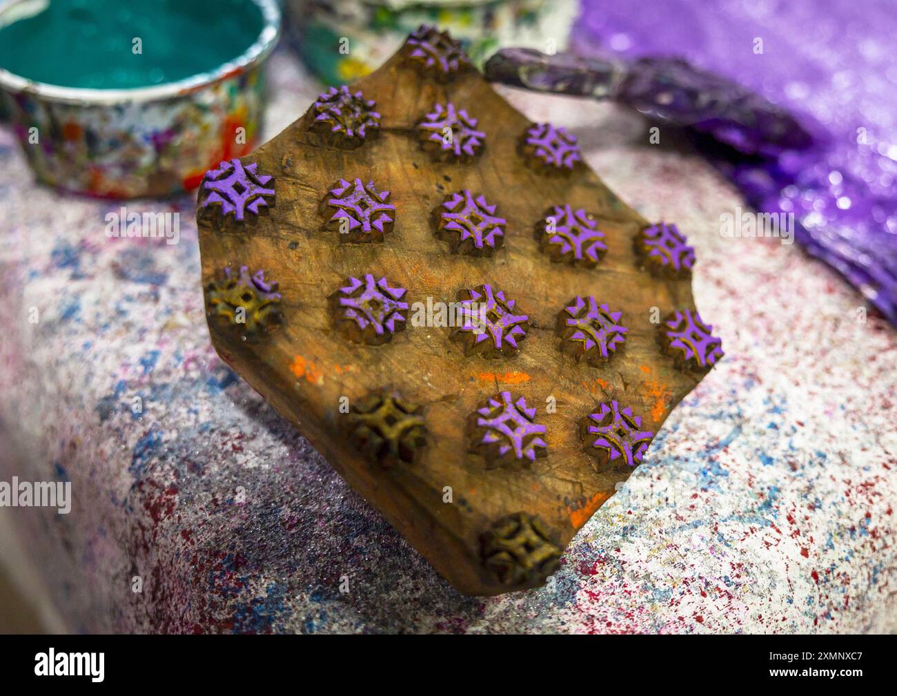 Block print in Dhaka New Market, Dhaka Division, Dhaka, Bangladesh ...