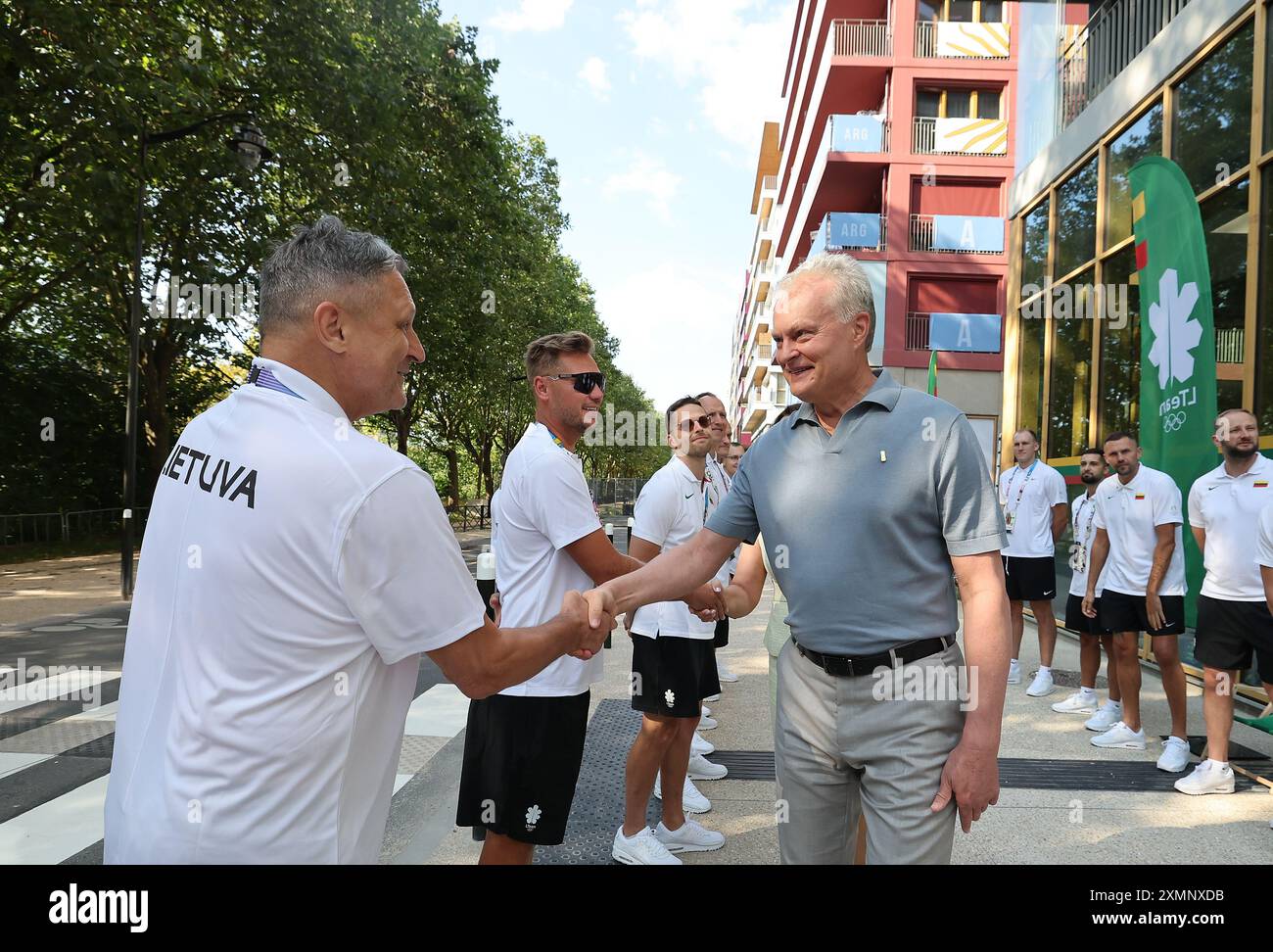 Paris, France. 29th July, 2024. Lithuania's President Gitanas Nauseda ...