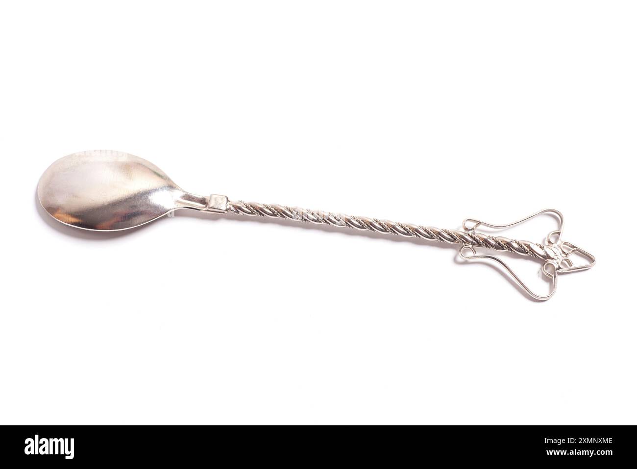 Old teaspoon isolated on white background Stock Photo - Alamy