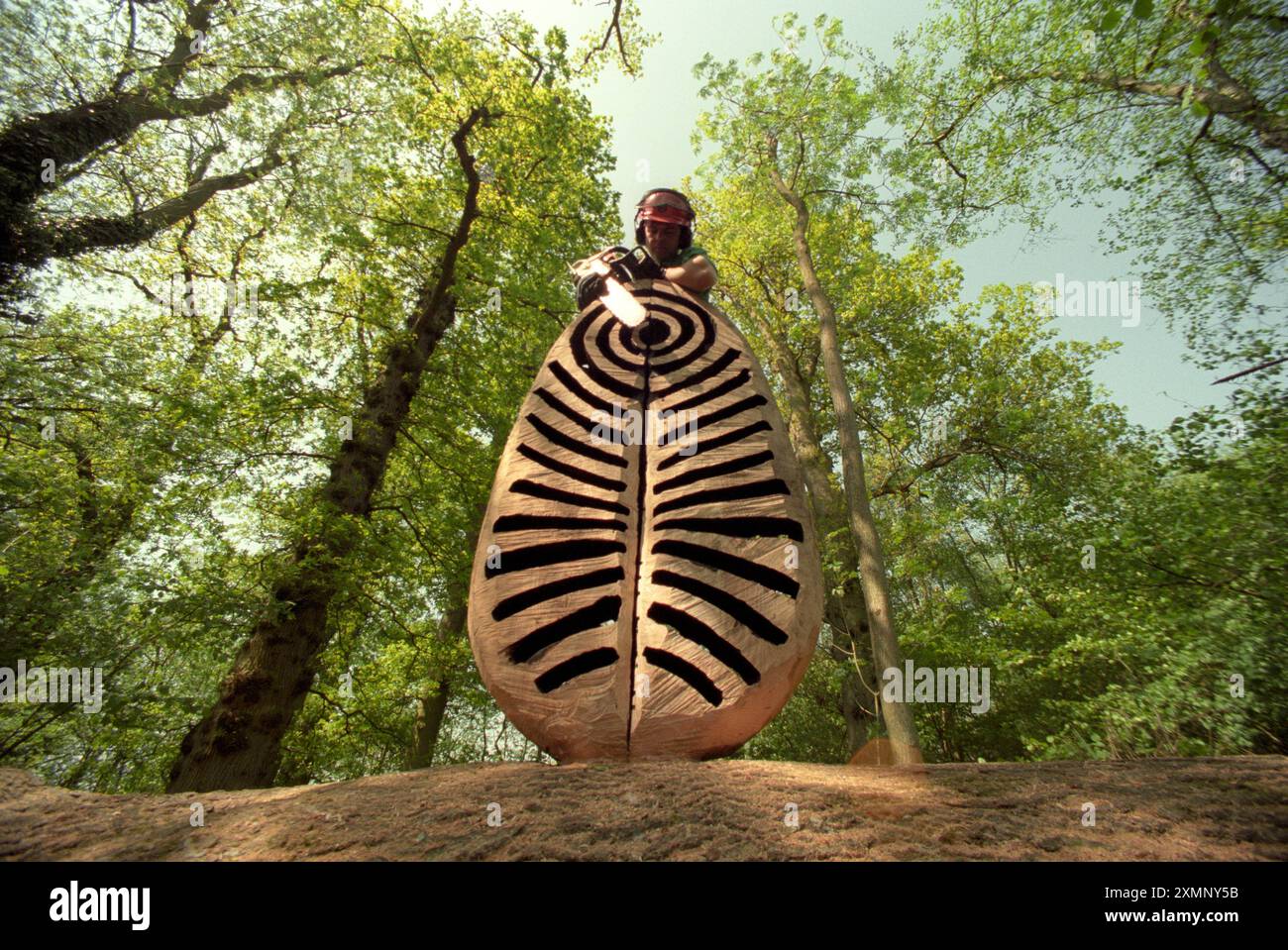 Sculptor Walter Bailey with Chainsaw artwork The piece was commissioned ...
