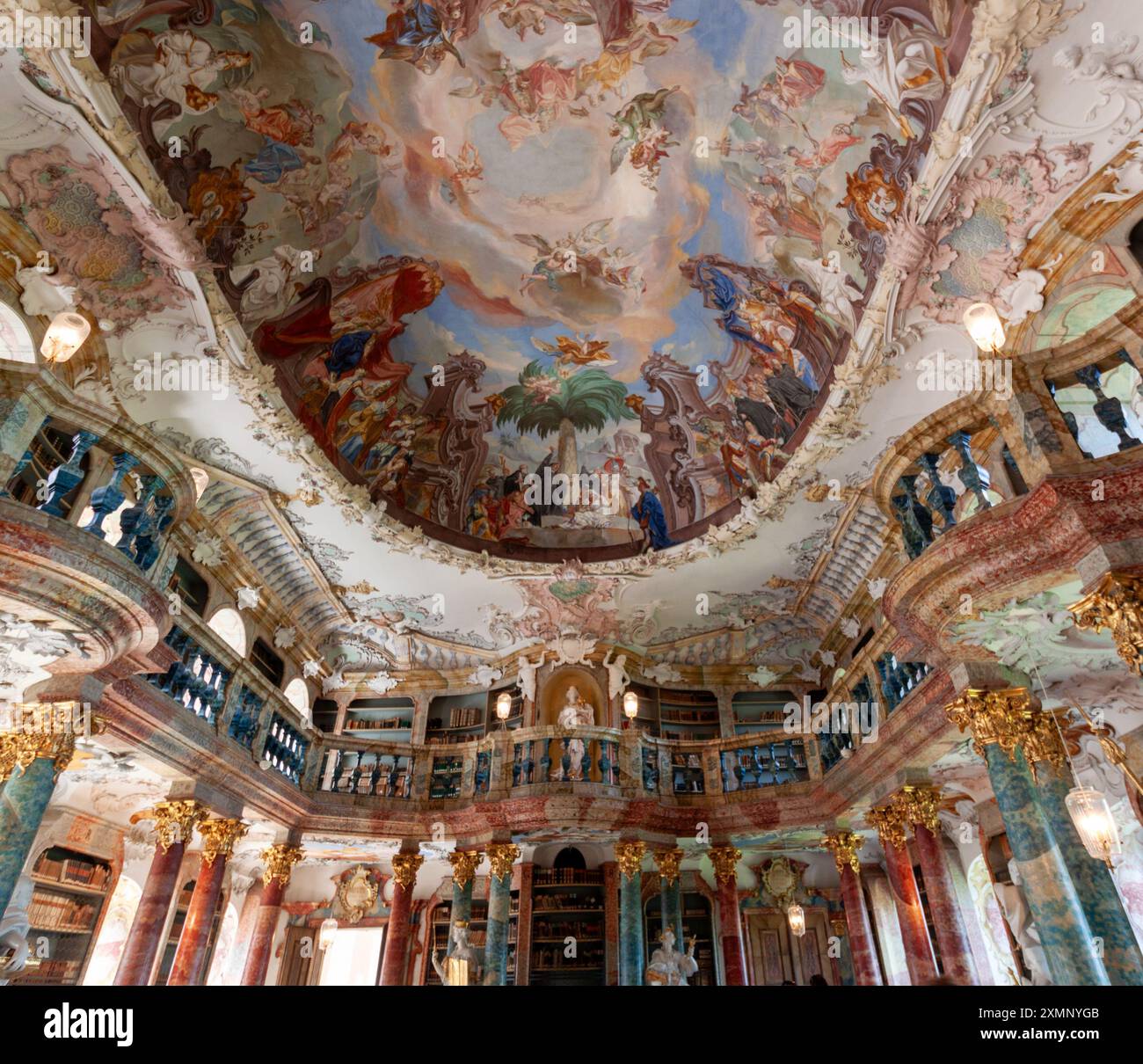 WIBLINGEN, GERMANY - JULY 28, 2024 : Rococo and baroque decors of the ...