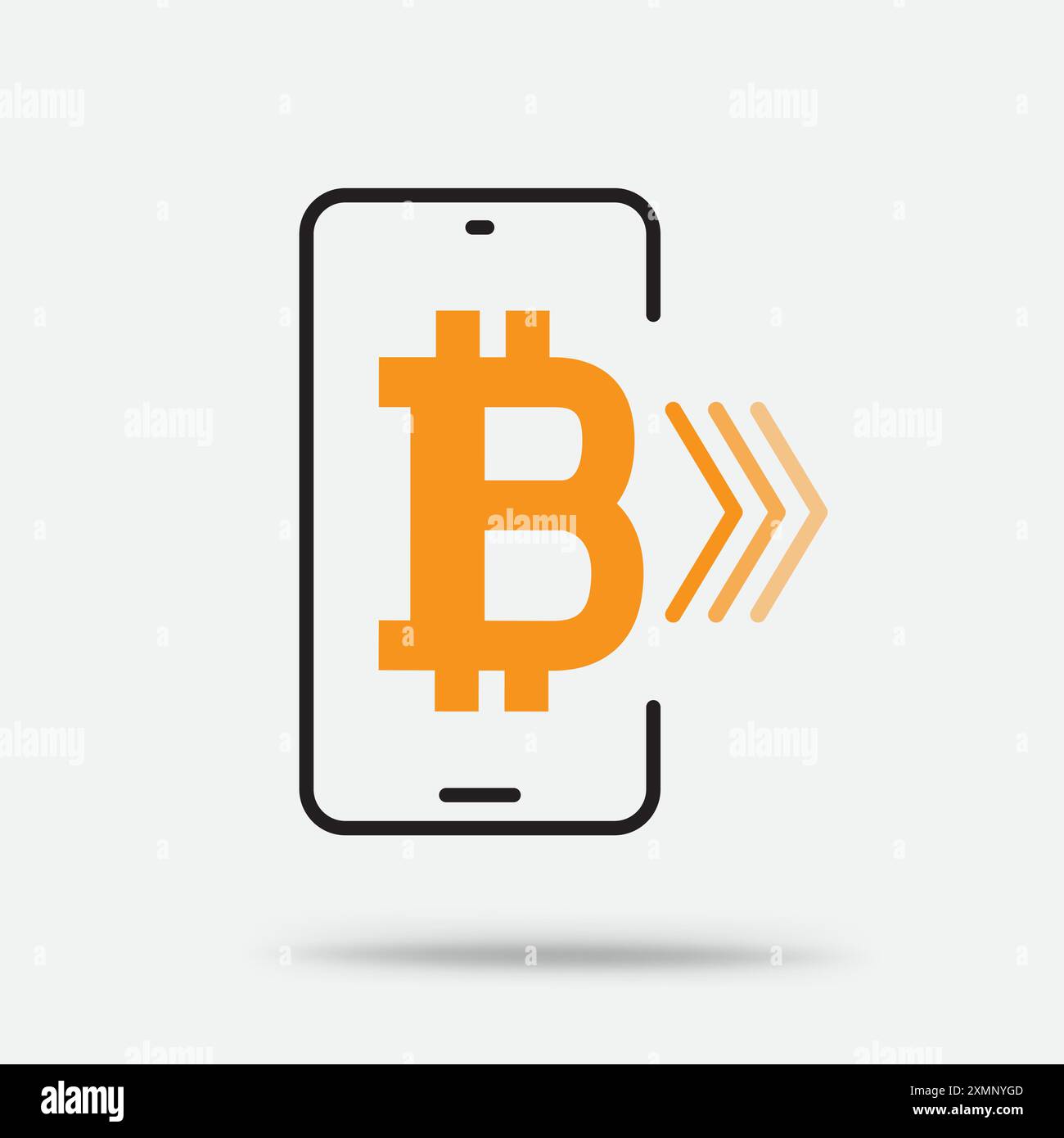 Cryptocurrency concept mobile device Stock Vector Images - Alamy