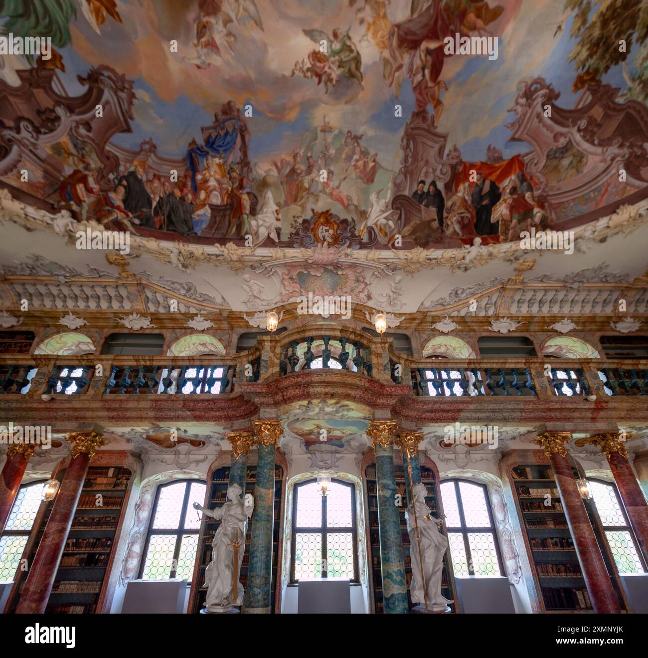 WIBLINGEN, GERMANY - JULY 28, 2024 : Rococo and baroque decors of the ...