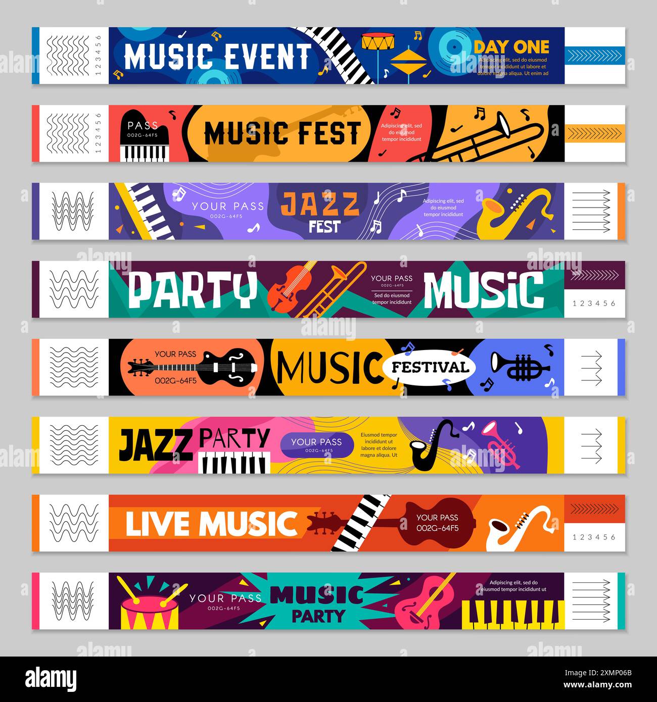 Entrance bracelets. Fan zone control bracelets festival control tickets ...