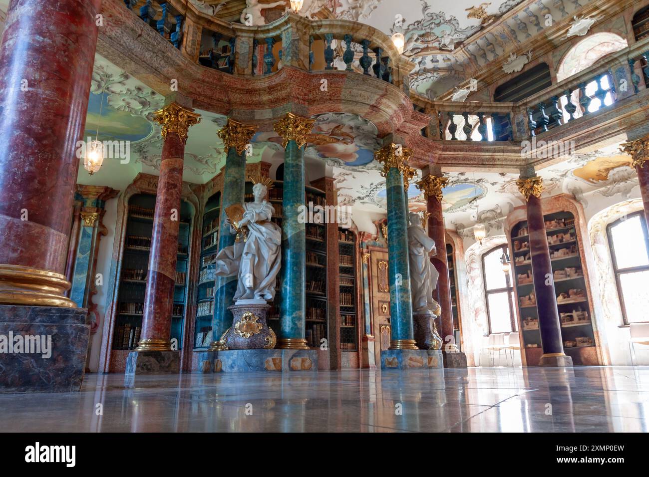 WIBLINGEN, GERMANY - JULY 28, 2024 : Rococo and baroque decors of the ...