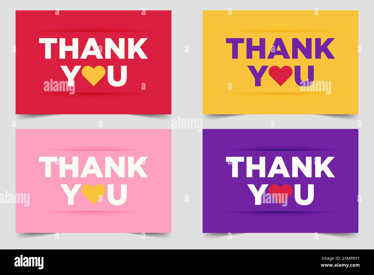 Thank you card design with heart shape vintage drawing for greeting ...