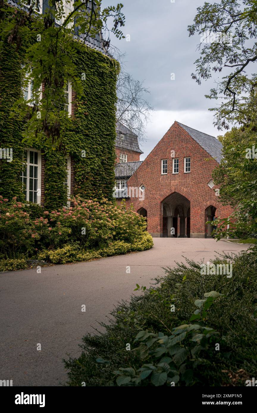 Historic architecture in park in Lund Sweden Stock Photo - Alamy