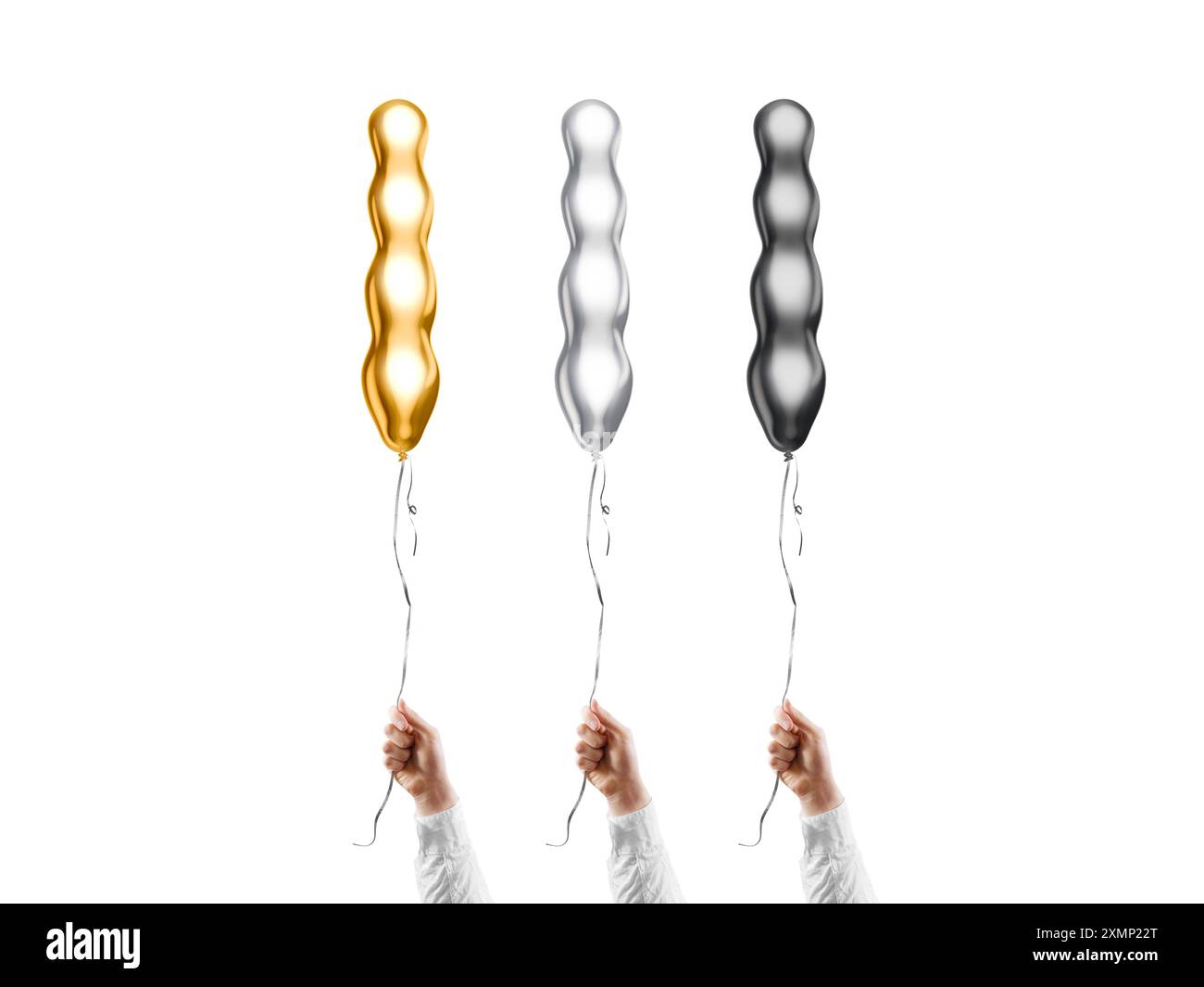 Silver balls in air hi-res stock photography and images - Alamy