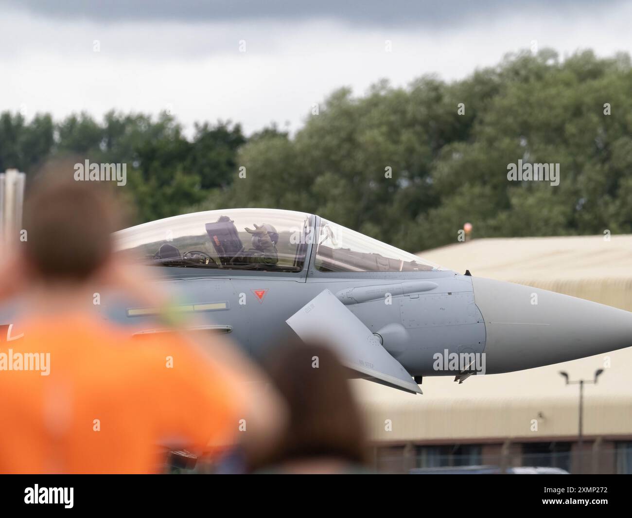 Eurofighter Typhoon pilot greeting the crowds at the 2024 Royal ...
