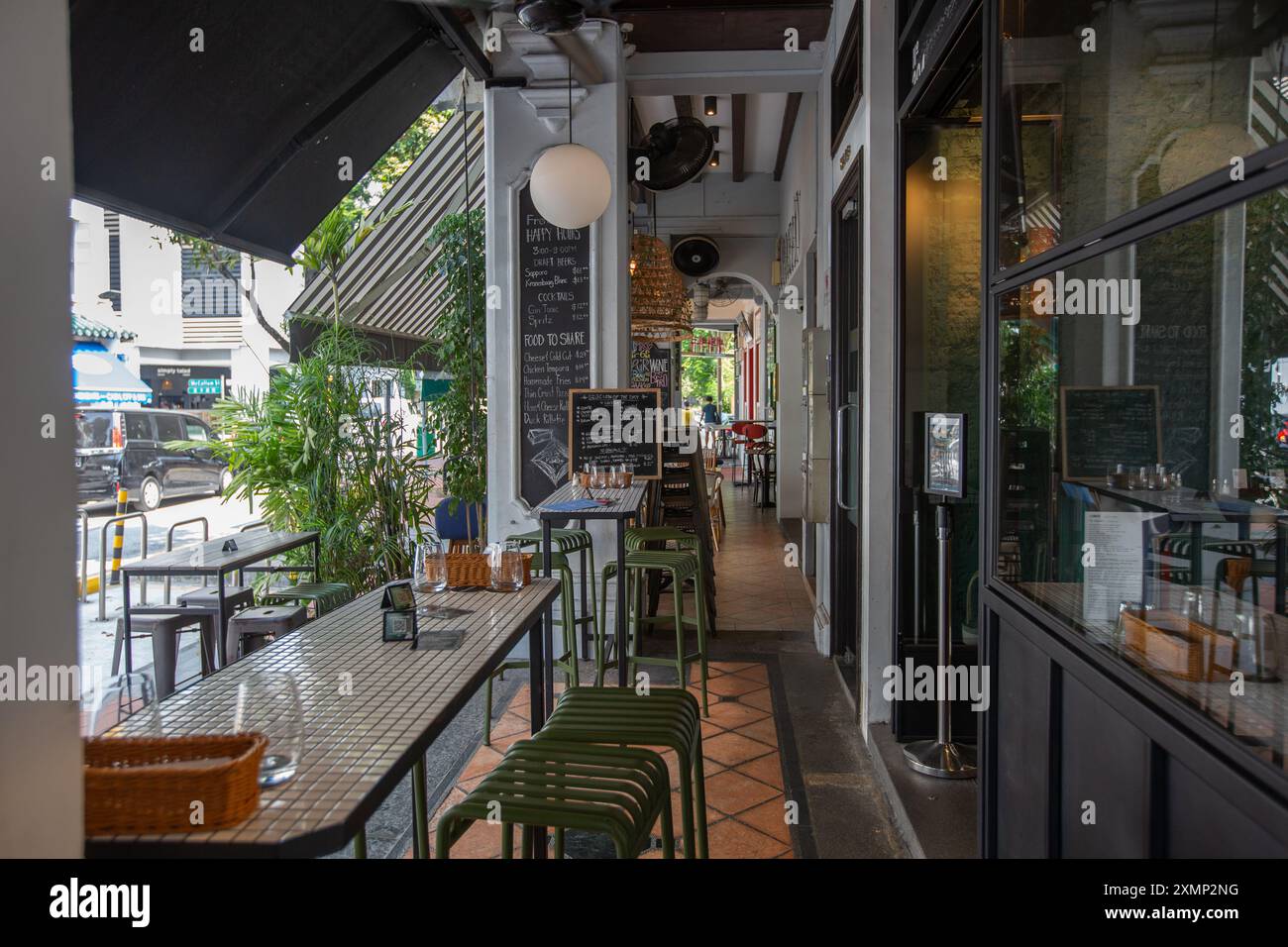 Cafe restaurant setting at shophouses ground floor premises along Telok ...