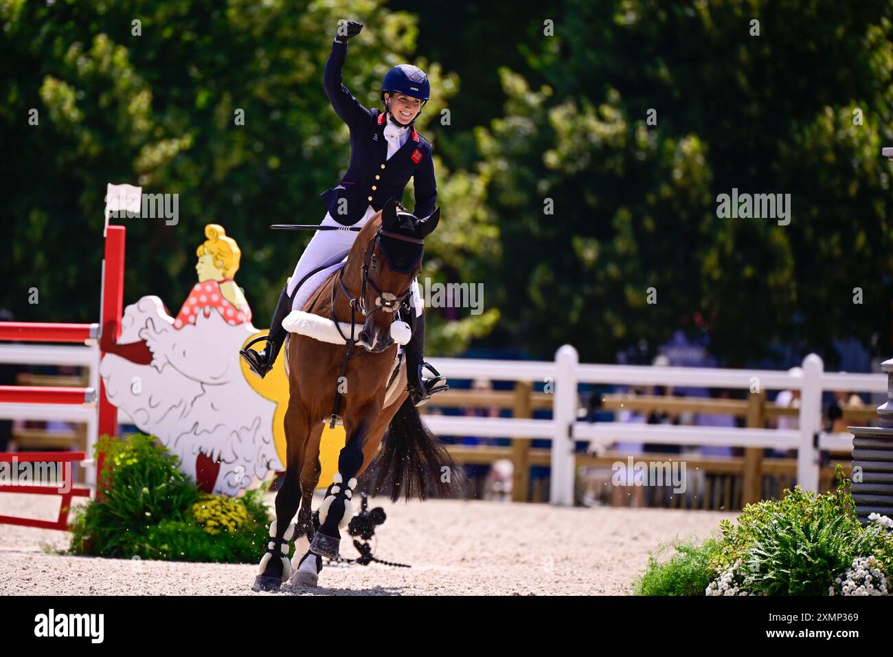 Versailles, France. 29th July, 2024. British Laura Collet and her horse ...