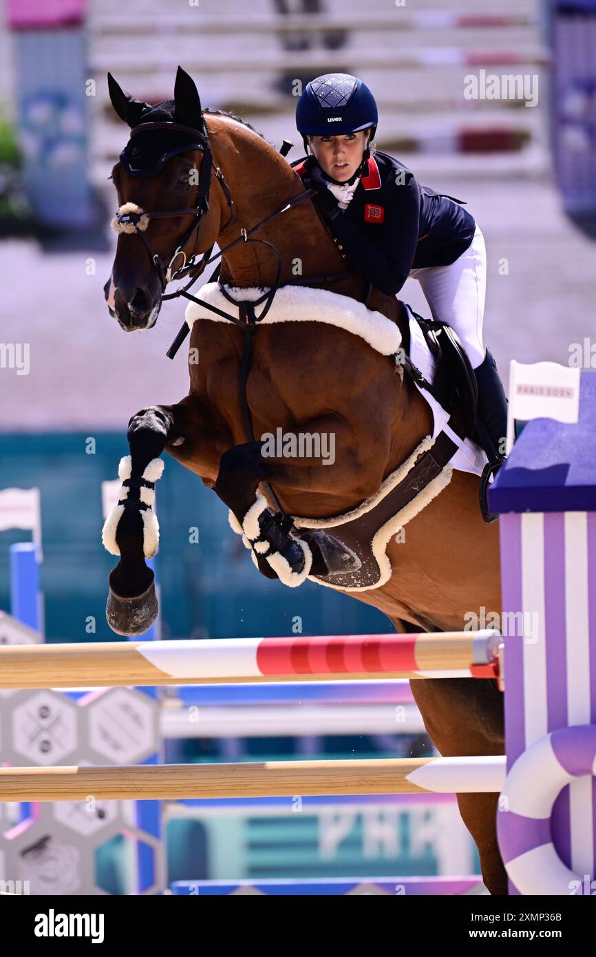 Versailles, France. 29th July, 2024. British Laura Collet and her horse ...