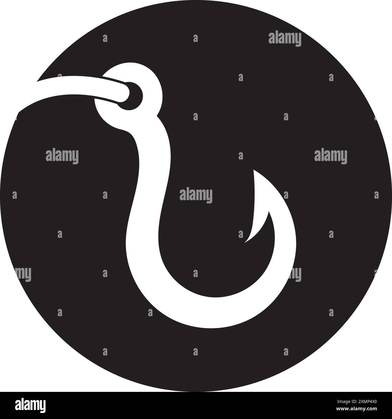Fishing hook logo illustration element design Stock Vector Image & Art ...