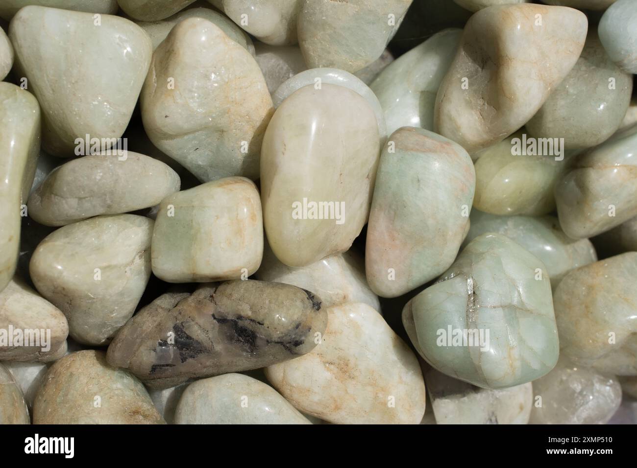 aquamarine (blue beryl) gem stone as natural mineral rock specimen ...