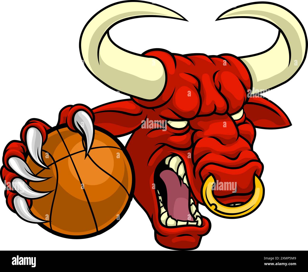 Bull Minotaur Longhorn Cow Basketball Mascot Stock Vector Image & Art ...