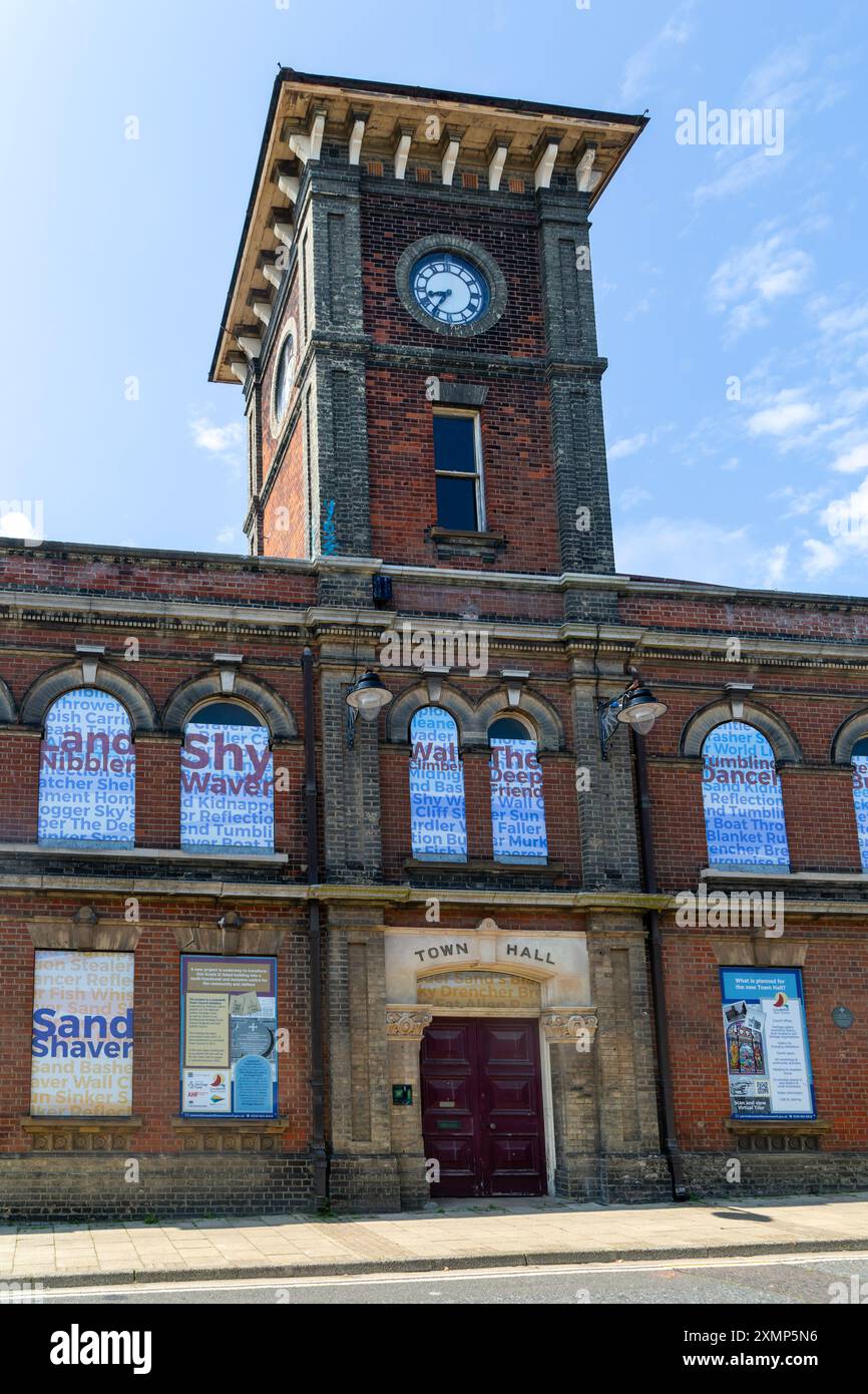 Town Hall municipal building boarded up for redevelopment, Lowestoft ...