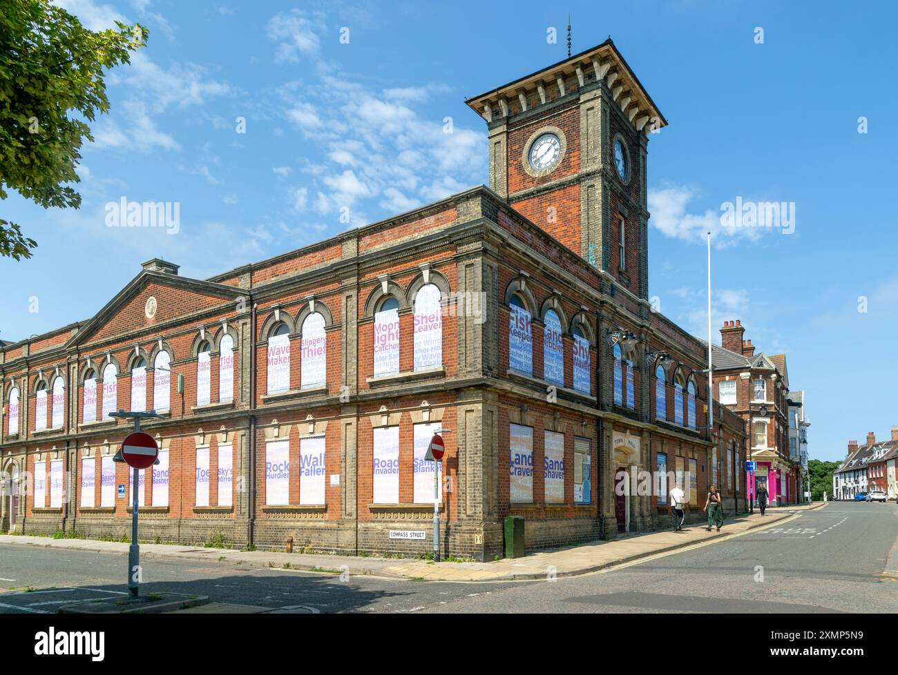 Town Hall municipal building boarded up for redevelopment, Lowestoft ...