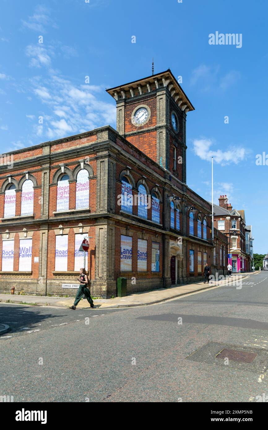 Town Hall municipal building boarded up for redevelopment, Lowestoft ...