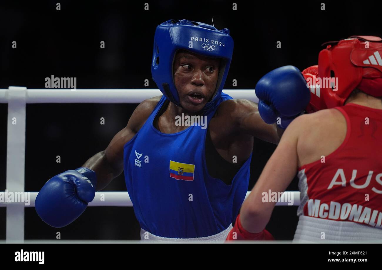 Paris, France. 29 July, 2024. Tyla McDonald (Australia) and Maria Jose ...